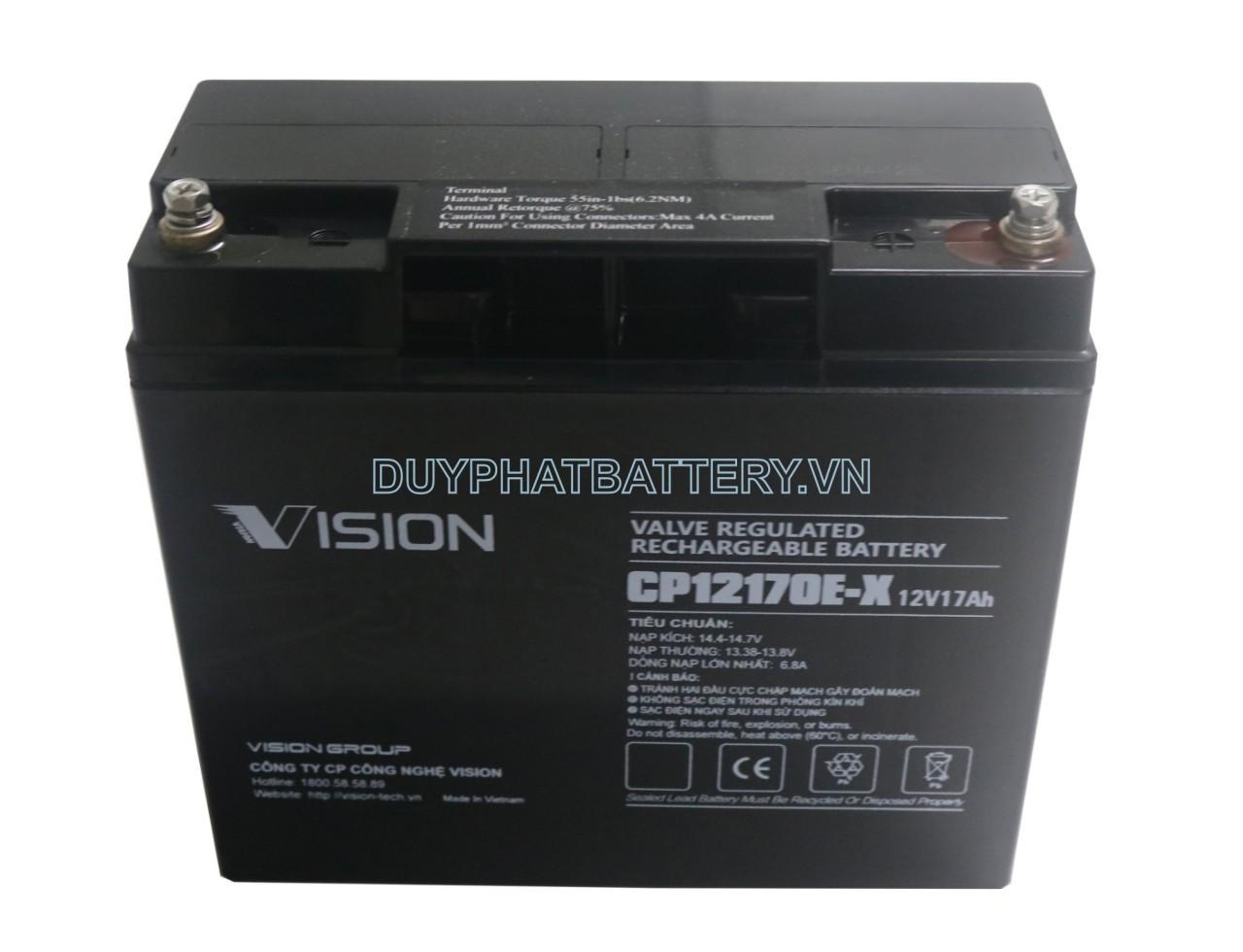 Bình ắc quy Vision CP12170E-X 12V 17Ah là lựa chọn lý tưởng cho những ...